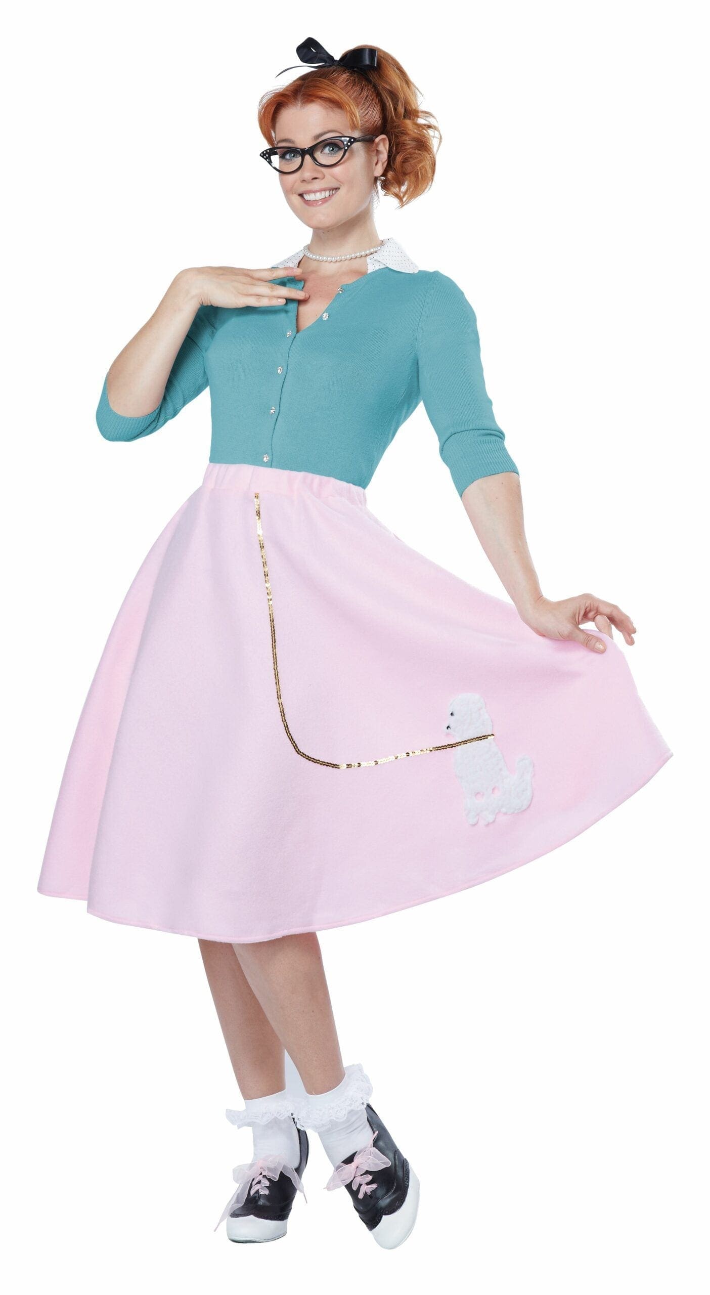 Adult Pink Poodle Skirt Costume The Party Place