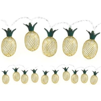 Gold Pineapple LED String Lights - The Party Place