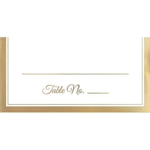 Gold Border Place Cards - The Party Place
