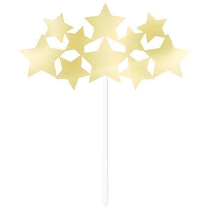 Gold Foil Stars Cake Topper - The Party Place