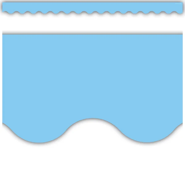 Light Blue Scalloped Border Trim - The Party Place